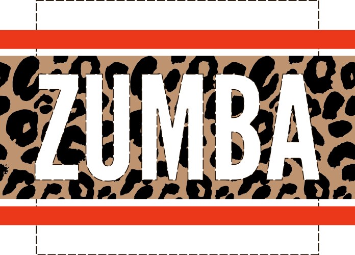 Zumba dance studio text calligraphy word banner Vector Image