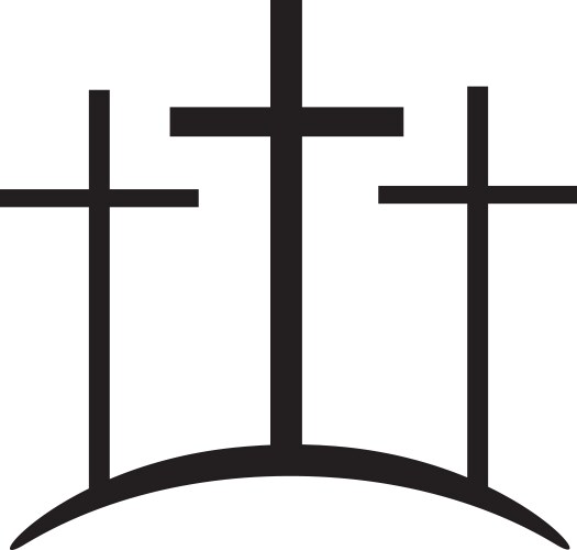 Three Crosses on Hill Vector Images (over 120)
