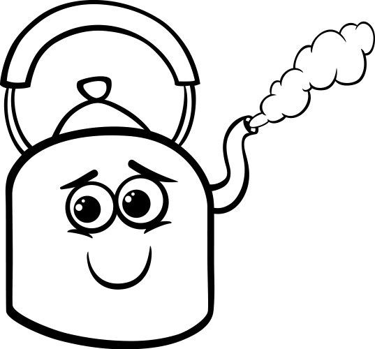 Hot iron cartoon coloring page Royalty Free Vector Image