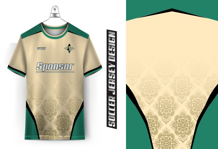 Soccer jersey design template Royalty Free Vector Image