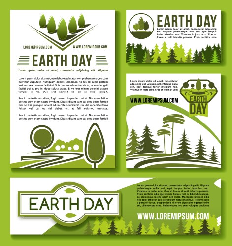 Earth day ecological infographic template design Vector Image