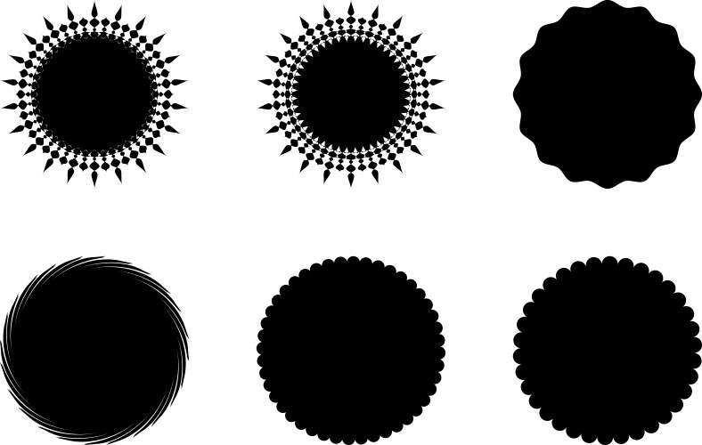 Emblem badge logos shape pictogram symbol visual Vector Image