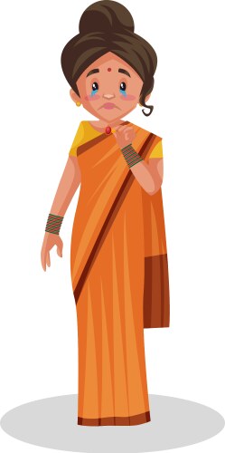 Goddess sita cartoon character Royalty Free Vector Image