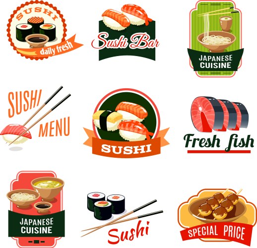 Rice and porridges collection Royalty Free Vector Image