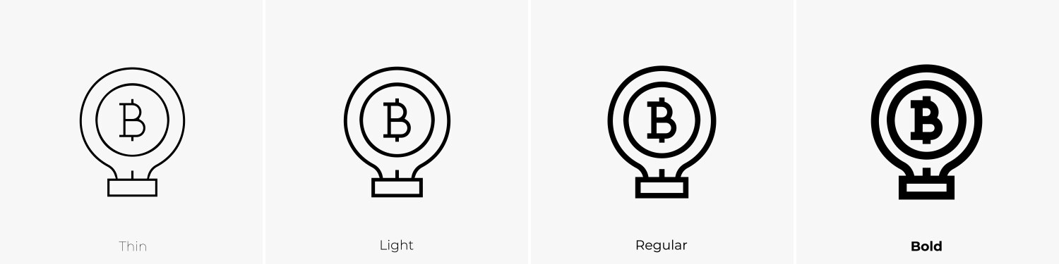 Creativity icon thin light regular and bold style Vector Image