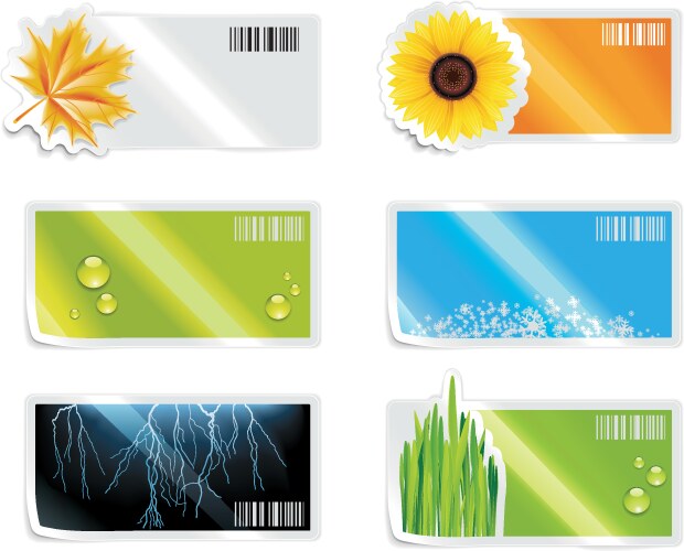 Set of seasons icons winter spring summer autumn Vector Image