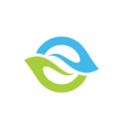 Leaf organic bio logo Royalty Free Vector Image