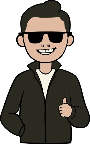 Cool guy icon Royalty Free Vector Image - VectorStock