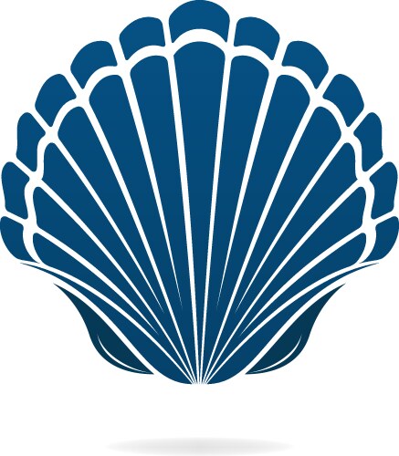 Graphic circle seashell Royalty Free Vector Image