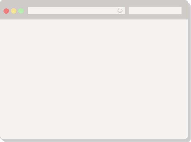 Opened browser window template Royalty Free Vector Image