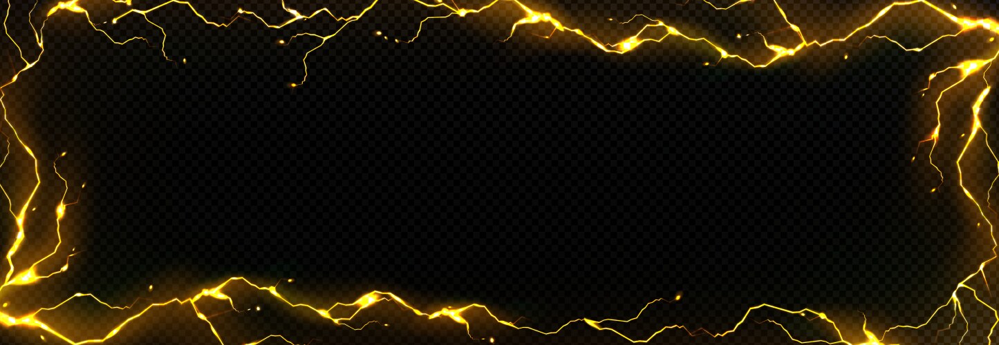 Realistic lightning thunder storm electricity Vector Image