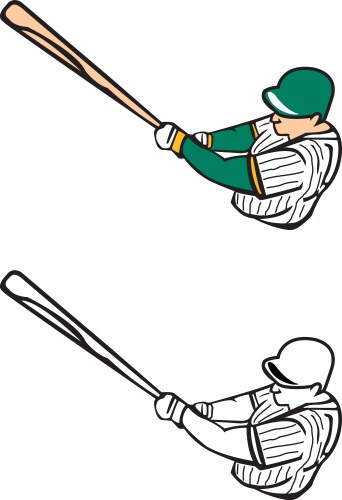 Baseball batter Royalty Free Vector Image - VectorStock