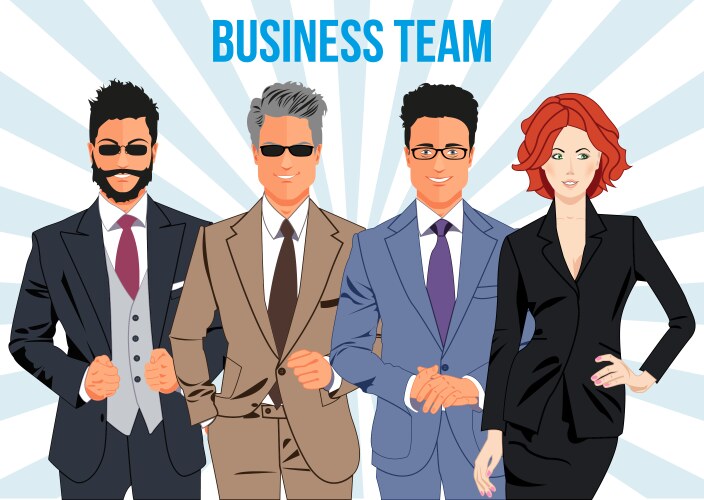 Business woman team set Royalty Free Vector Image