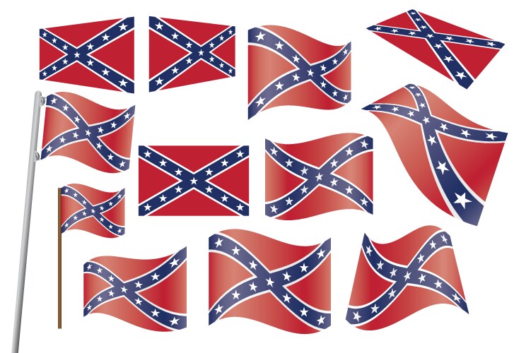 Confederate flag Royalty Free Vector Image - VectorStock