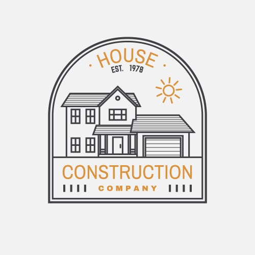 Construction emblem set Royalty Free Vector Image