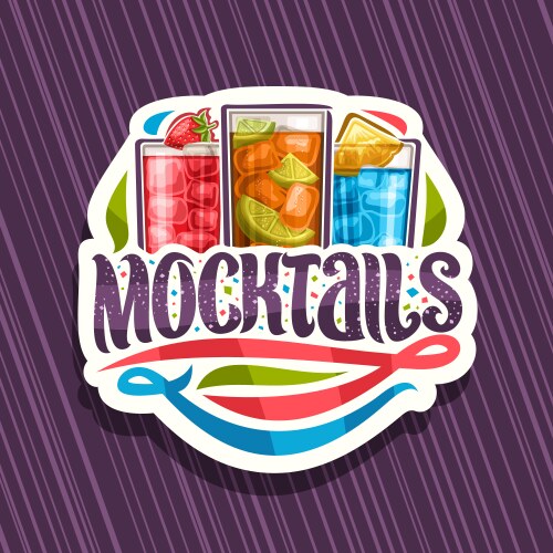 Logo for mocktail bar Royalty Free Vector Image