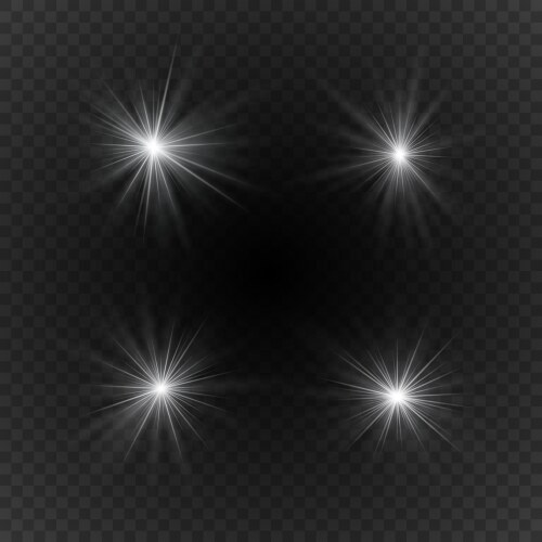 White light beam transparent effect Royalty Free Vector