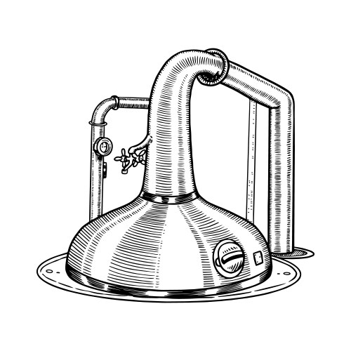 Distillery sketch Royalty Free Vector Image - VectorStock