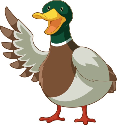 Cartoon smiling goose Royalty Free Vector Image