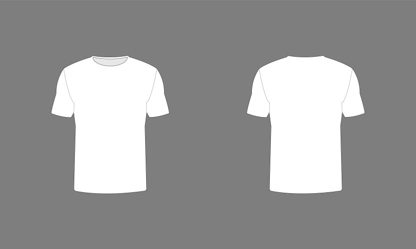 Round neck t shirt template Vector Images & Graphics for Commercial Use ...