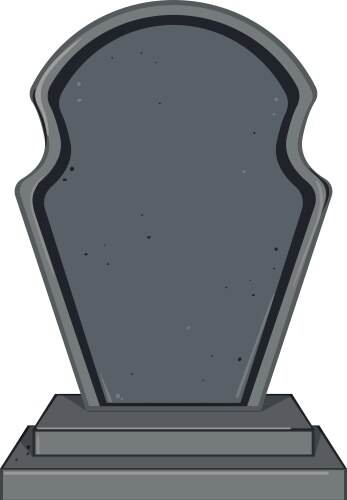 Grave headstone cartoon Royalty Free Vector Image
