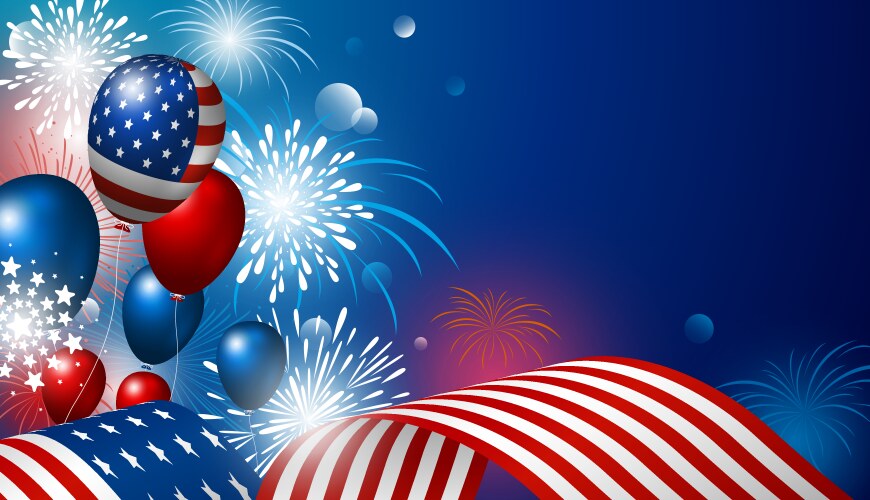 Shiny usa celebration independence day concept Vector Image