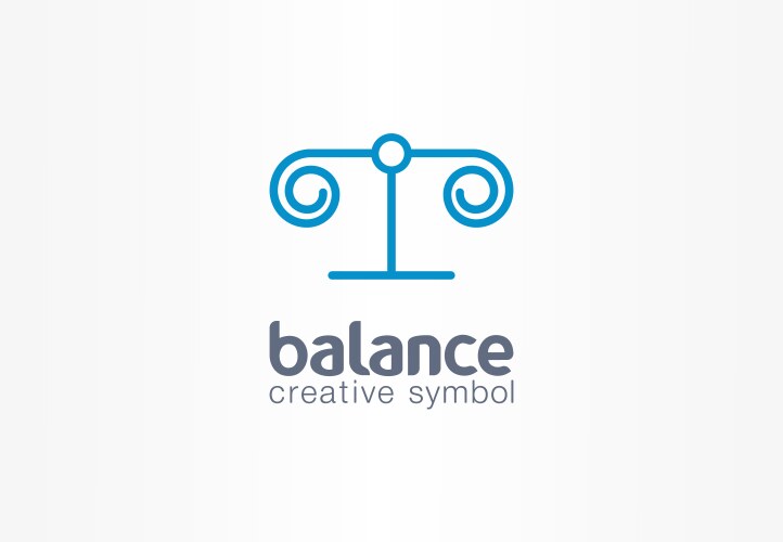 Swirl balance beauty company logo Royalty Free Vector Image
