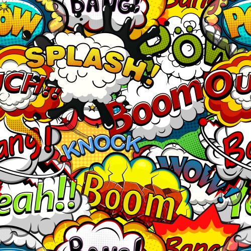 Seamless pattern comic speech bubbles Royalty Free Vector
