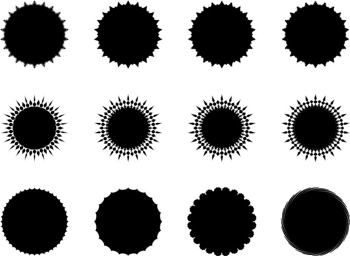 Emblem badge logos shape pictogram symbol visual Vector Image