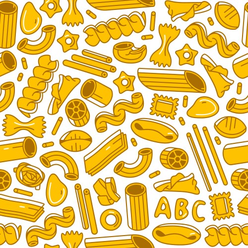 Pasta shape icons Royalty Free Vector Image - VectorStock