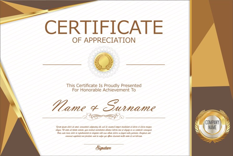 Certificate 507 Royalty Free Vector Image - VectorStock