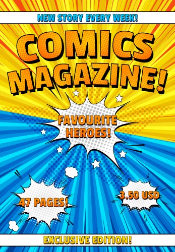 Editable Comic Book Cover Vector Images (over 130)