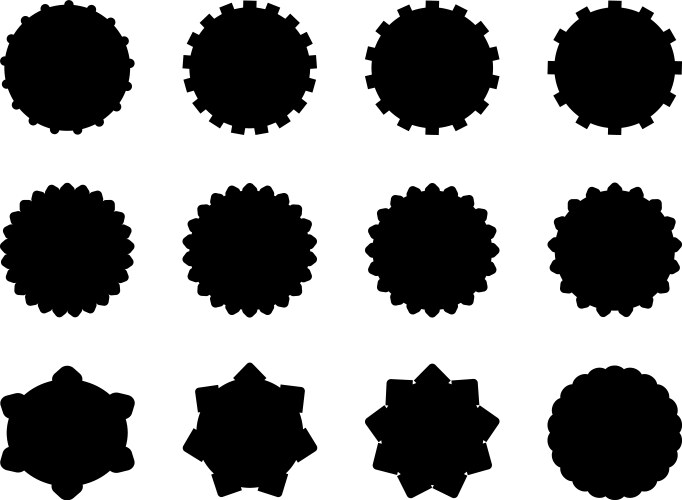 Emblem badge logos shape pictogram symbol visual Vector Image