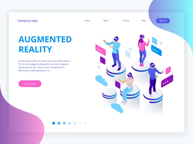 Augmented and virtual reality in everyday life 3d Vector Image