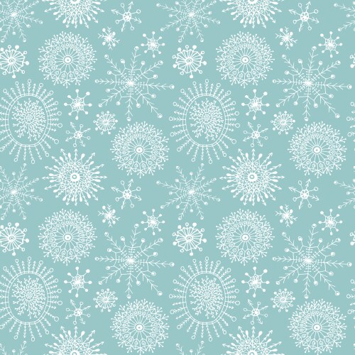 Seamless pattern with falling snowflakes Vector Image