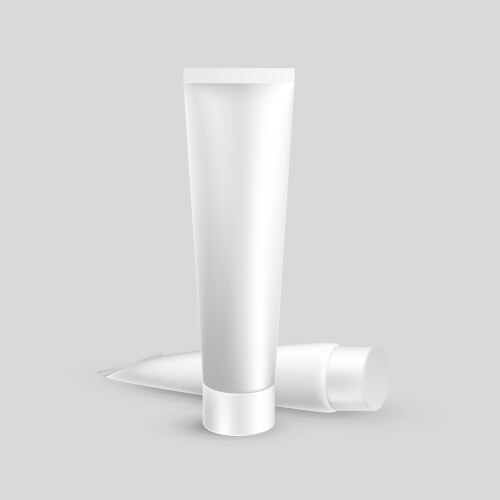 Set of realistic packaging mockup template tube Vector Image