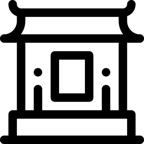 Ankh icon thin linear style design isolated on Vector Image