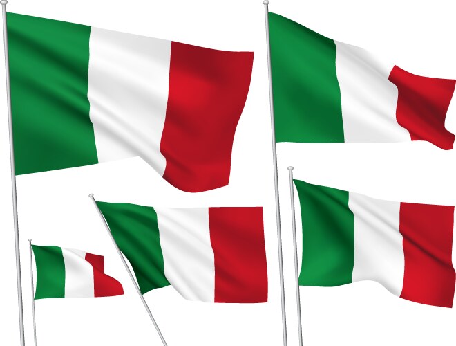 Flags of italy Royalty Free Vector Image - VectorStock