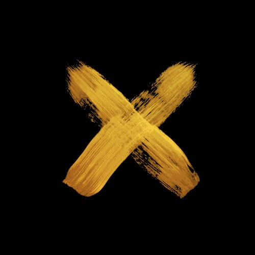 Hand drawn brush cross stroke Royalty Free Vector Image