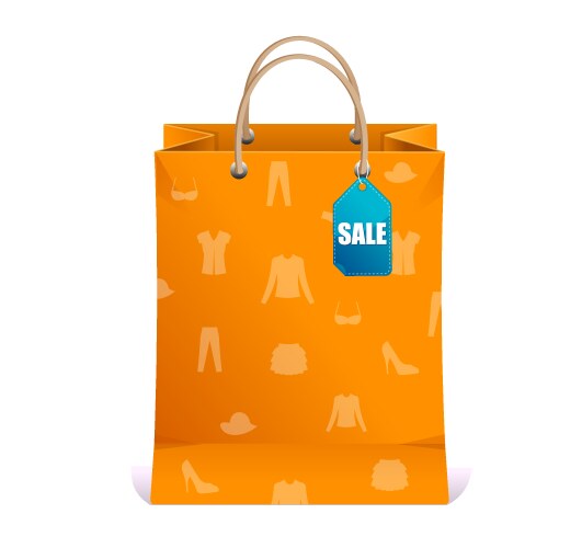 Shopping blue bag Royalty Free Vector Image - VectorStock