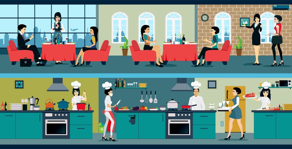 Dinner food restaurant Royalty Free Vector Image