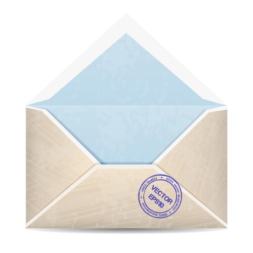 Sticker closed vintage envelope with wax seal Vector Image