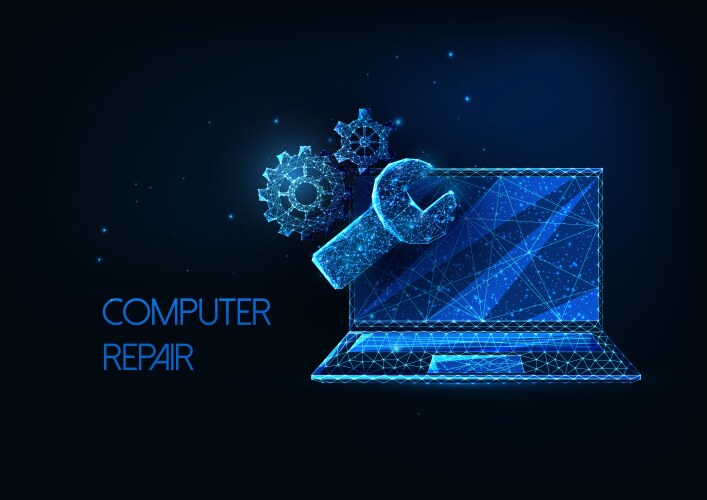 Abstract Businessman Computer Icon Royalty Free Vector Image