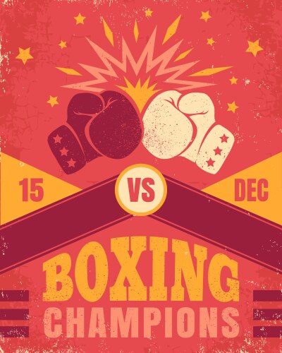 Vintage Boxing Poster Vector Images (over 12,000)