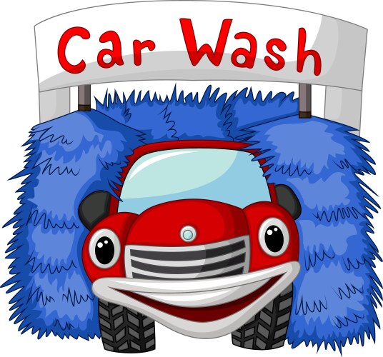 Car wash girl comic book style Royalty Free Vector Image