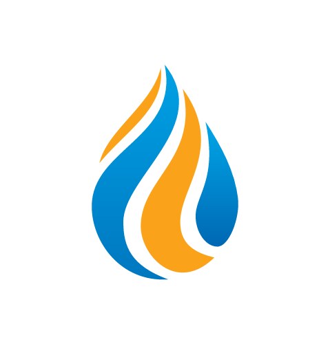 Clean water and leaf nature logo Royalty Free Vector Image