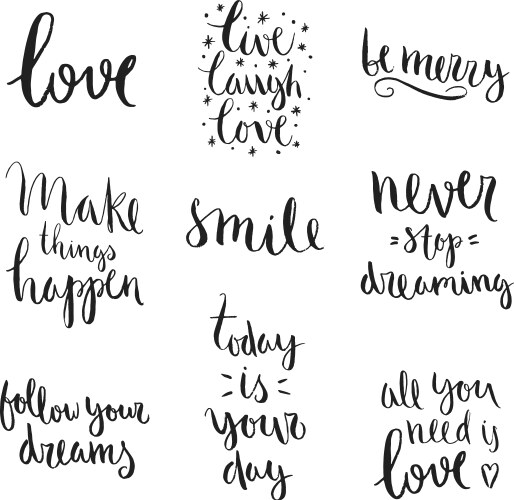 Travel lettering design set Royalty Free Vector Image