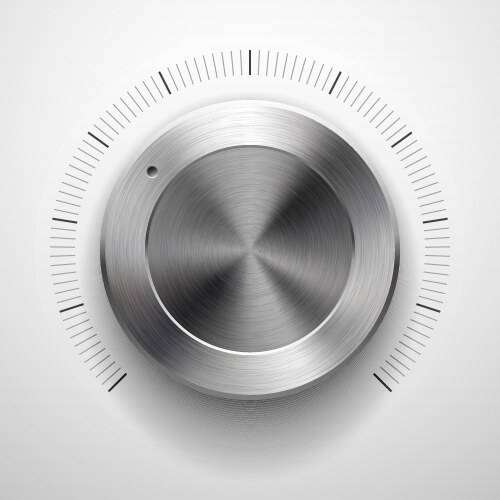 Modern volume knob button Royalty Free Vector Image