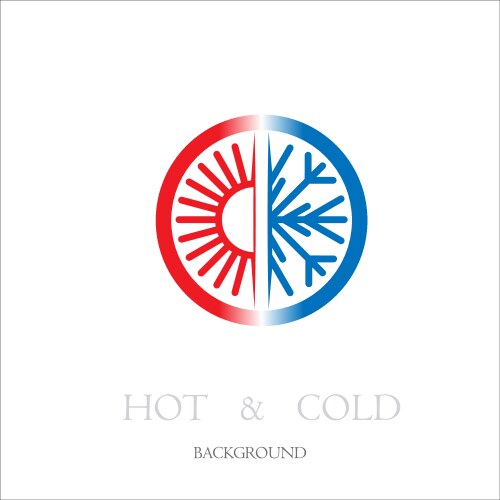 Hot and cold wallpaper Royalty Free Vector Image