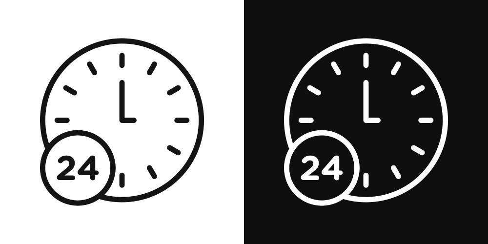 Time twenty four icon Royalty Free Vector Image